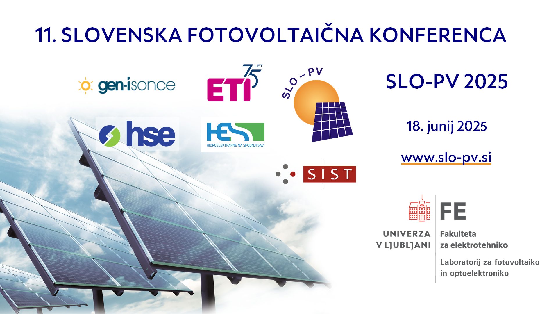 11th Slovenian Photovoltaic Conference SLO-PV 2025: Solar Energy as a ...
